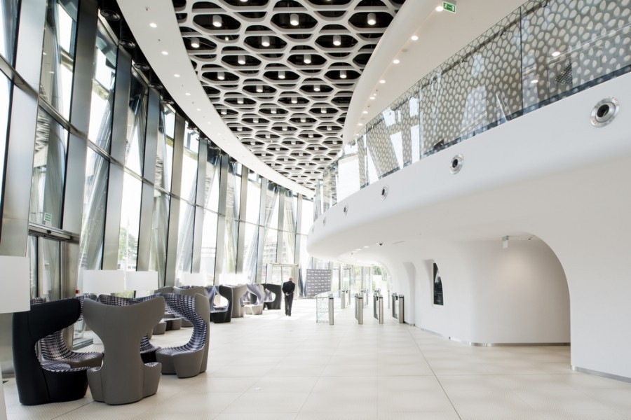 Warsaw Spire Lobby - Aranżacje hoteli, restauracji, biur - Sztuka Wnętrza